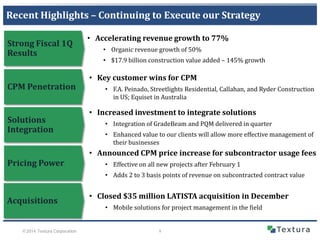 Textura f1 q14 earnings slides final | PDF