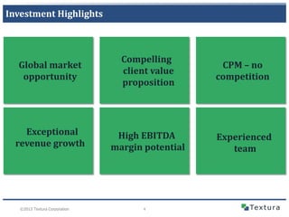 Textura f3 q13 investor slides | PPT