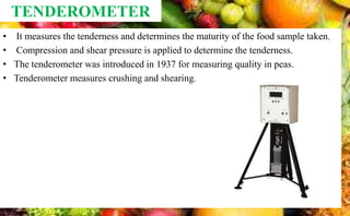 Textural attributes of fruits and vegetables | PPTX