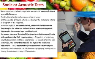 Textural attributes of fruits and vegetables | PPTX