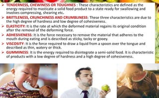 Textural attributes of fruits and vegetables | PPTX