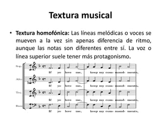 Texturas musicales | PPT