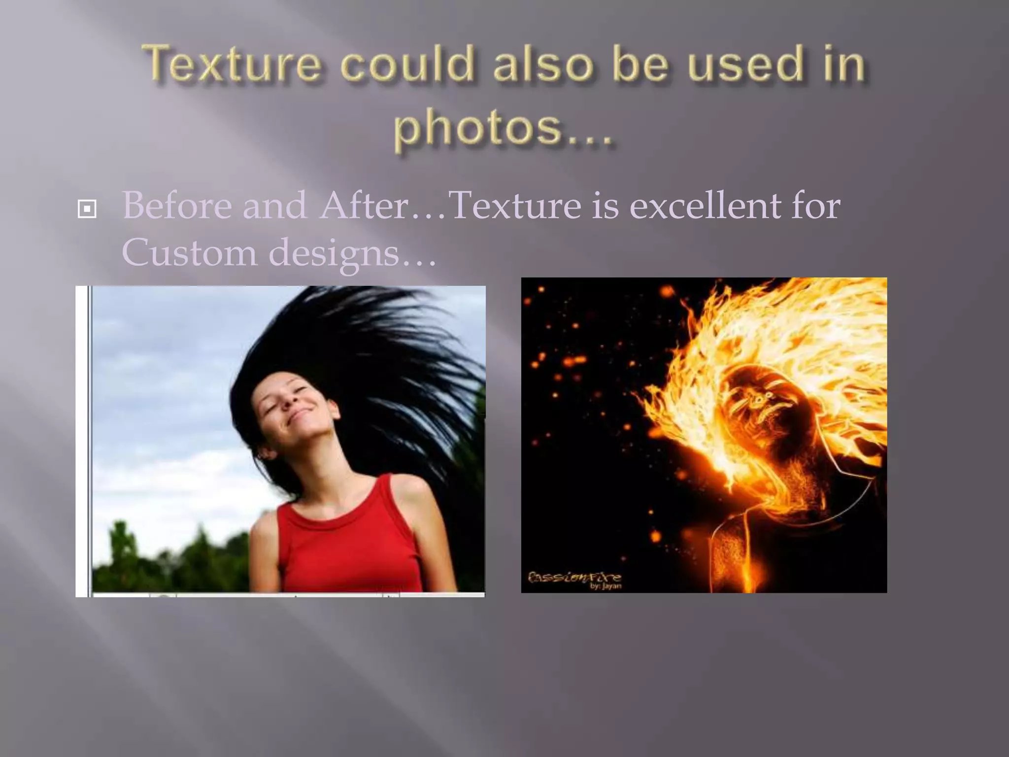 Texture | PPTX | 3-D Graphics | Computer Software and Applications