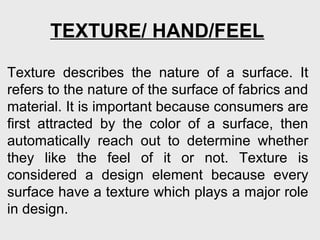 visual and tectile textures | PPT