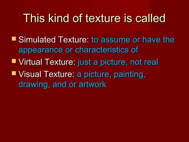 Texture-Element of Design-Art Lesson | PPT