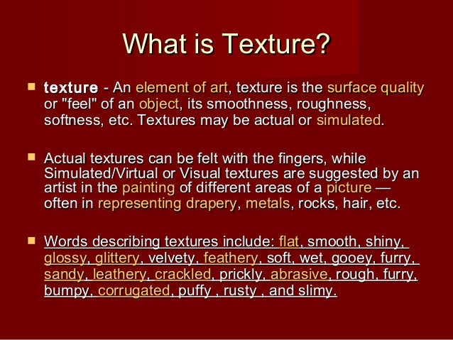 Texture-Element of Design-Art Lesson