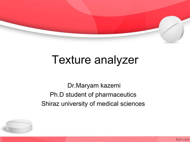 Texture analyzer | PPTX