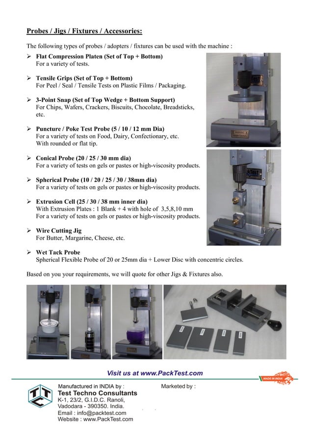 Texture analyser 2018 | PDF