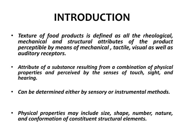 texture analysis of food (1).pptx | Oral care | Personal Care