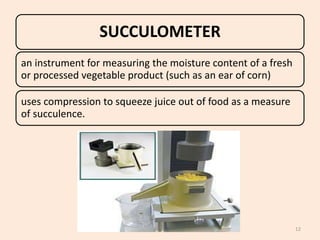 Texture analysis of food | PPTX