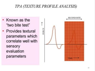 Texture analysis of food | PPTX