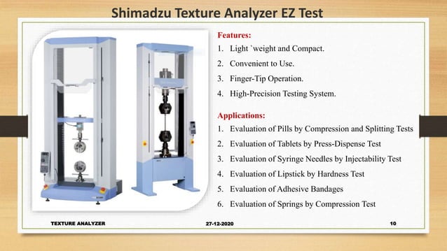 Texture analyzer | PPTX