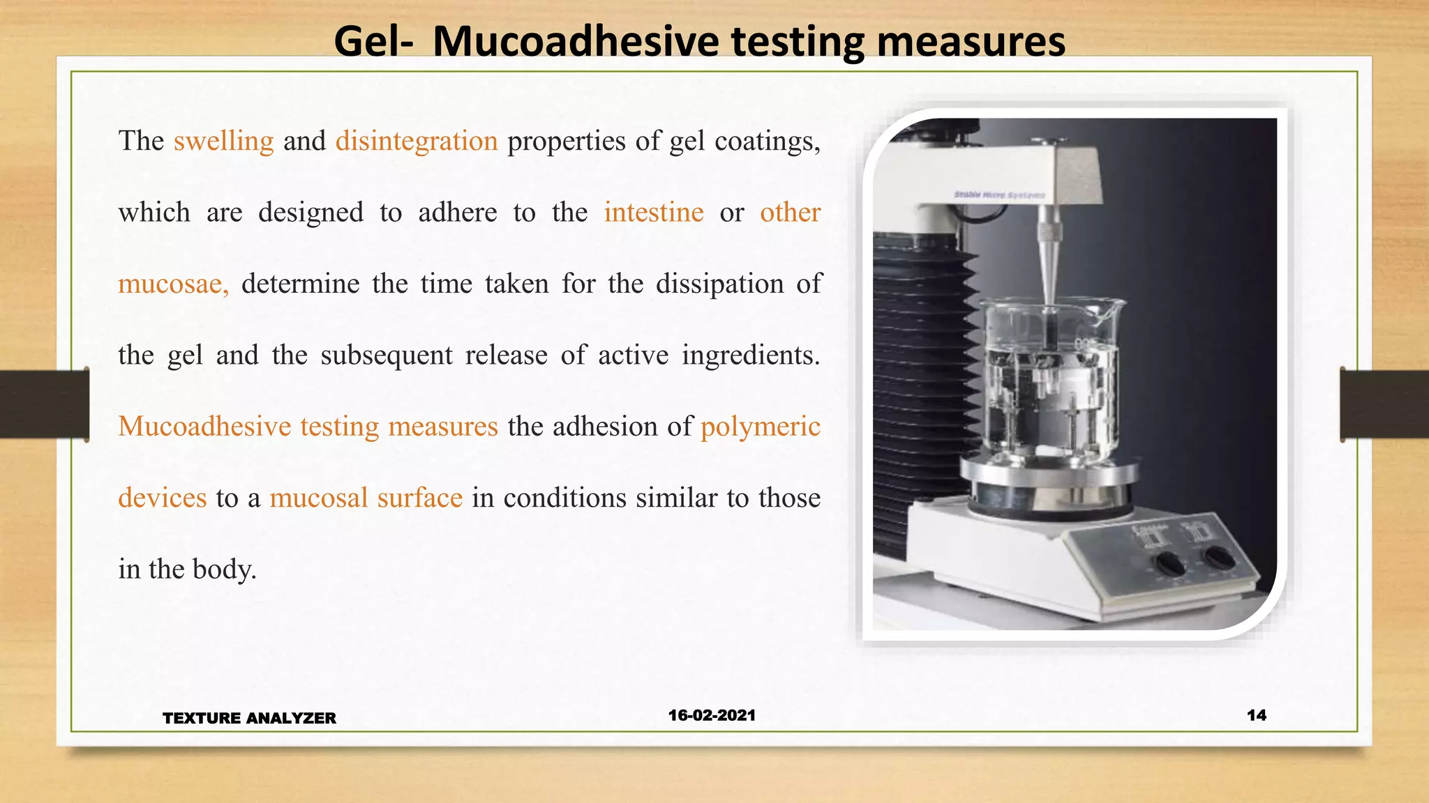 Texture analyzer | PPT
