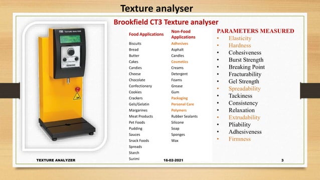 Texture analyzer | PPTX