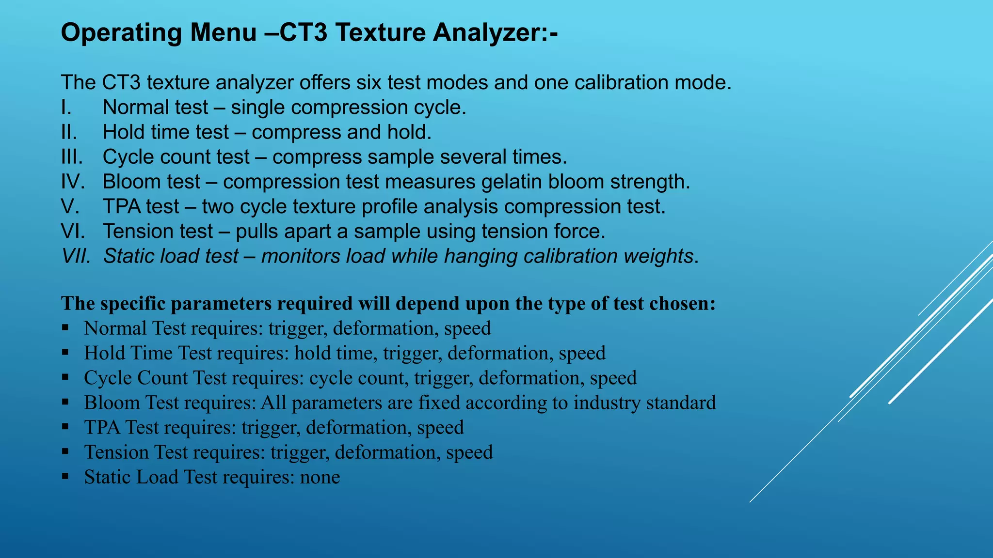 Texture analyzer ppt | PPTX