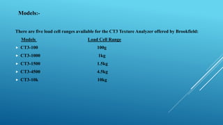 Texture analyzer ppt | PPTX