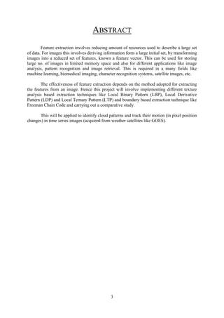 Texture based feature extraction and object tracking | PDF