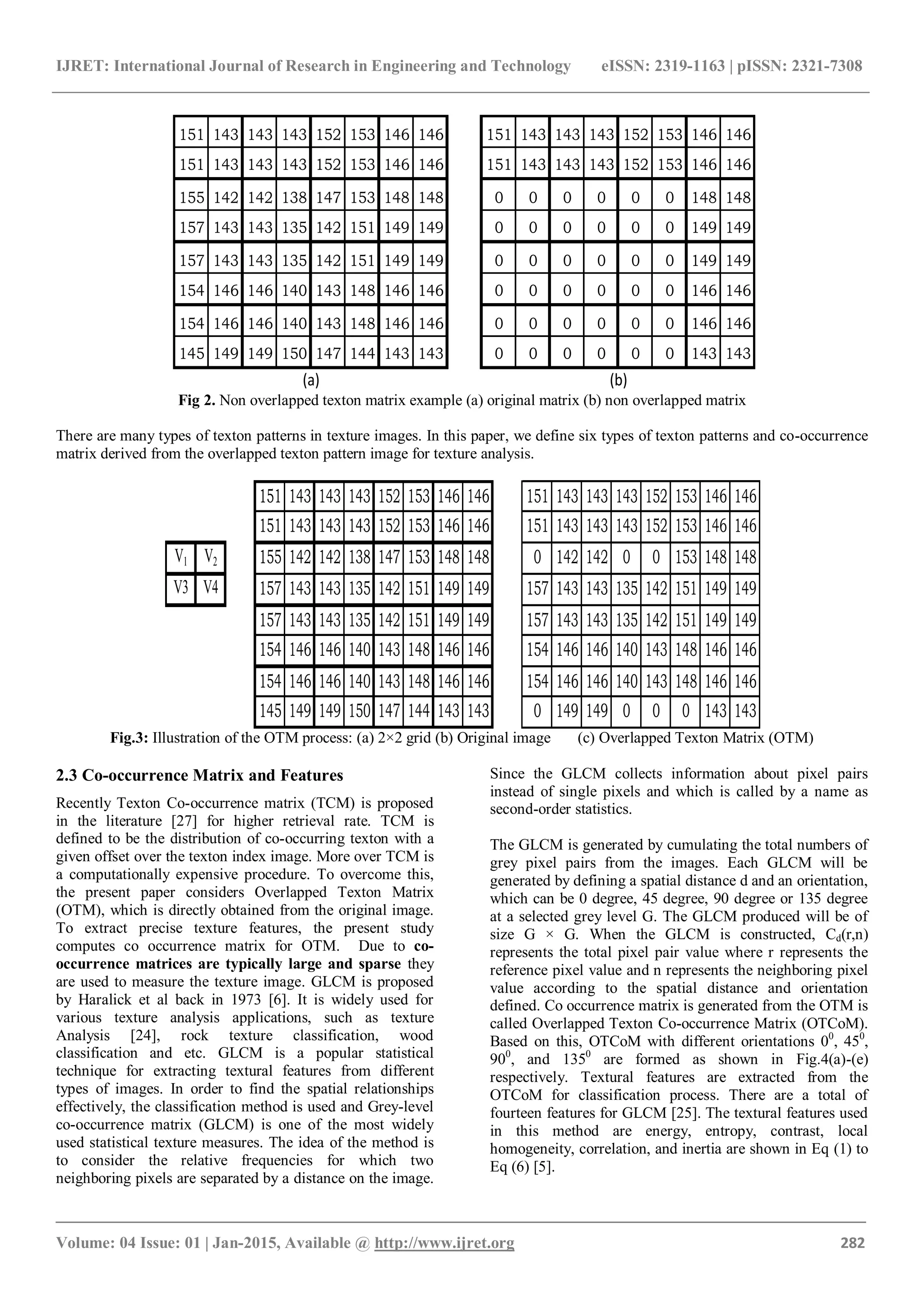 Texture Classification Based On Overlapped Texton Co Occurrence Matrix Otcom Features Pdf