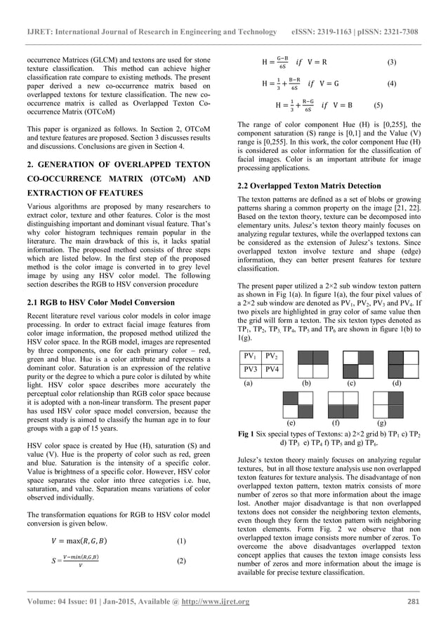Texture classification based on overlapped texton co occurrence matrix (otcom) features | PDF
