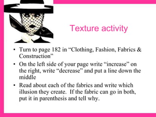Texture in fashion | PPTX