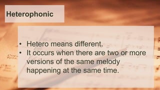 Texture in music | PPTX