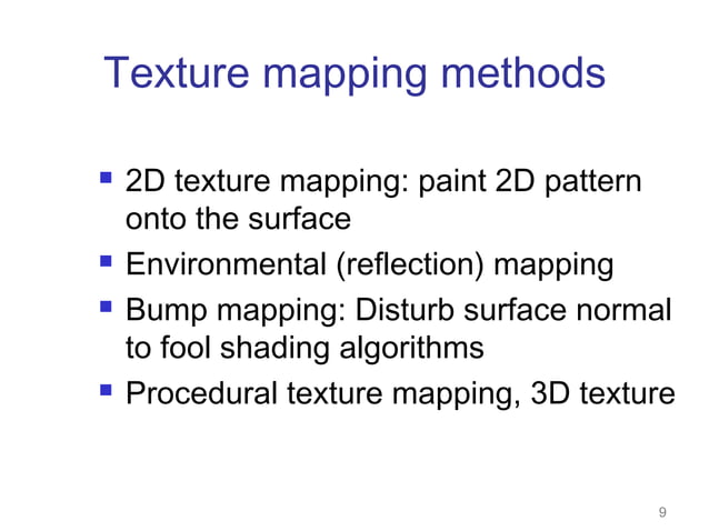 Texture mapping | PPT