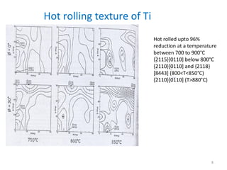 Texture Of Ti And Its Alloy | PPT