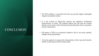 Texture profile analizer | PPTX