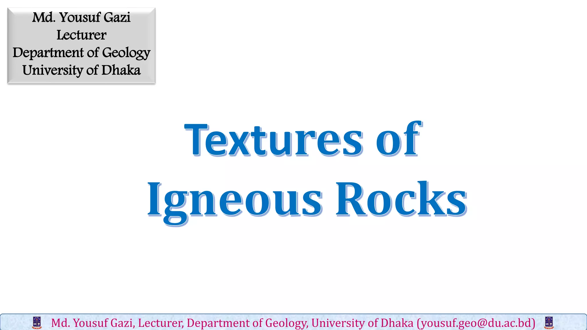 Textures of igneous rocks | PDF
