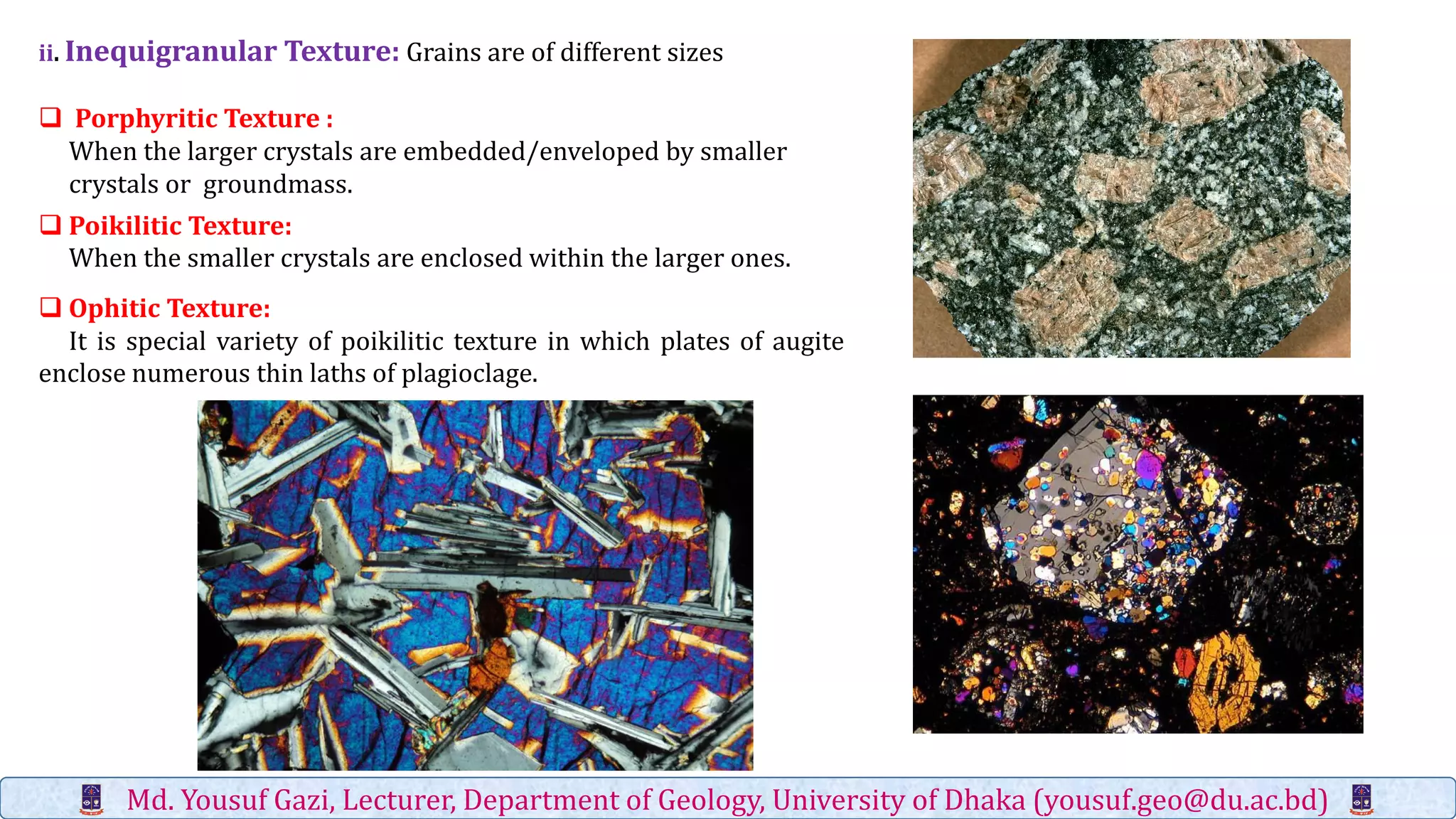 Textures of igneous rocks | PDF
