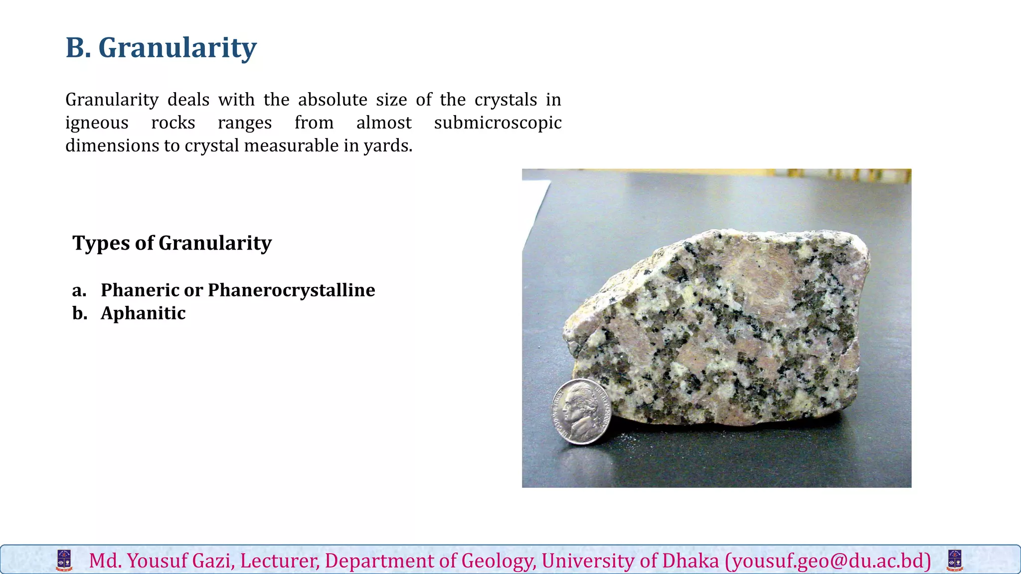 Textures of igneous rocks | PDF