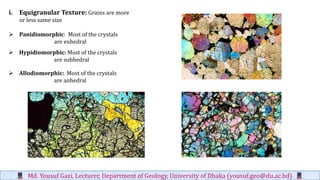 Textures of igneous rocks | PDF | Geology | Science