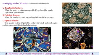 Textures of igneous rocks | PDF