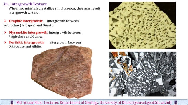 Textures of igneous rocks | PDF | Geology | Science