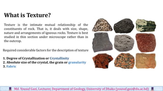 Textures of igneous rocks | PDF