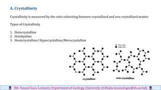Textures of igneous rocks | PDF
