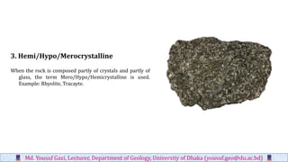 Textures of igneous rocks | PDF