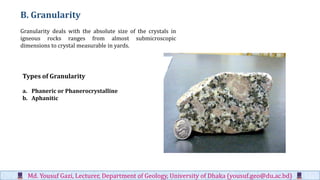 Textures of igneous rocks | PDF