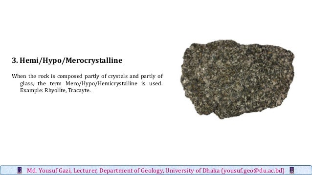 Textures of igneous rocks