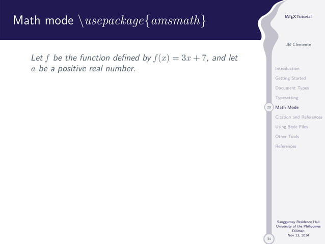 LaTex Tutorial | PPT