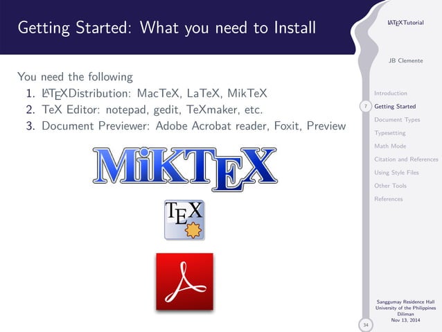 LaTex Tutorial | PPT