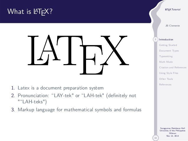 LaTex Tutorial