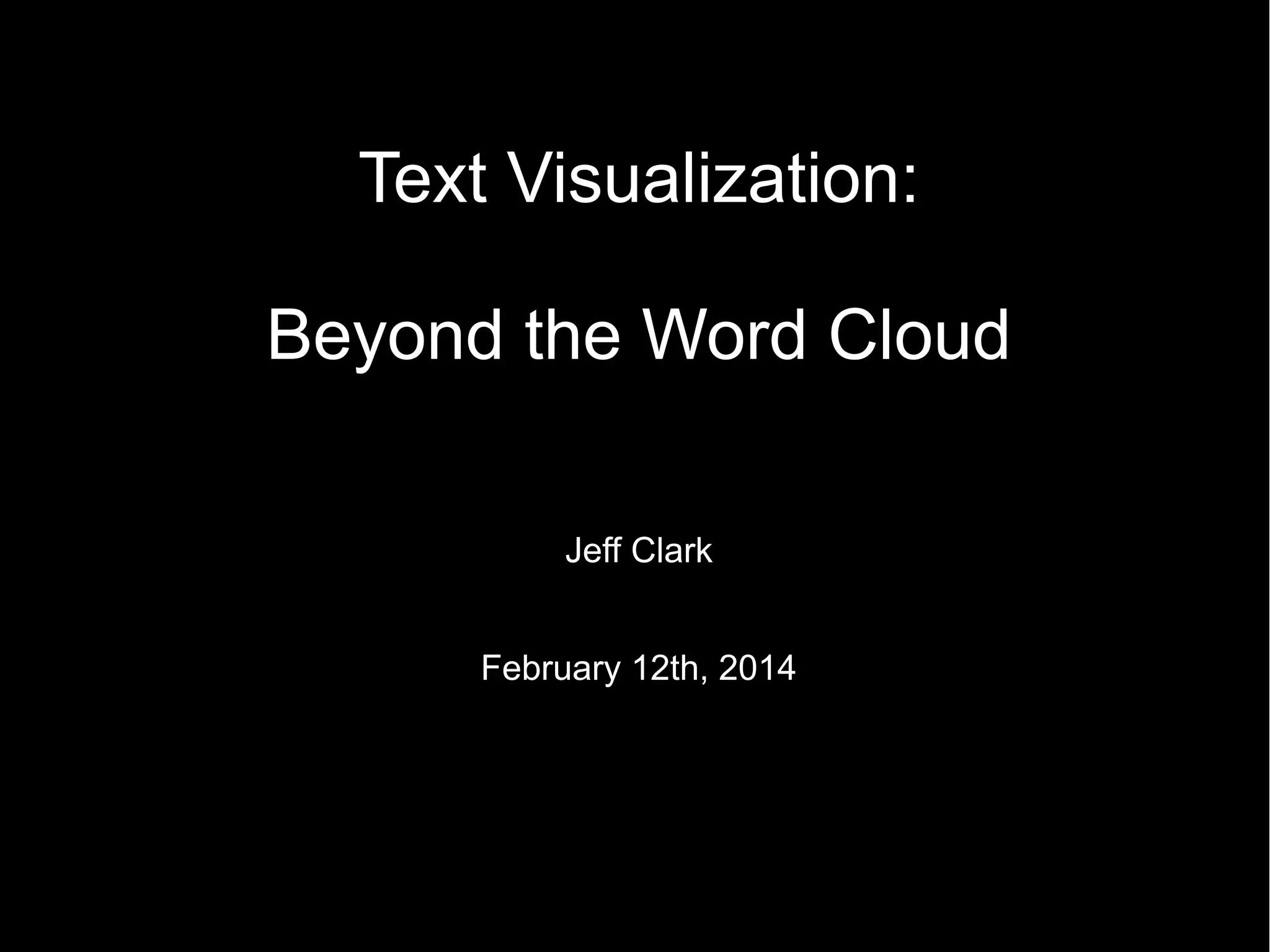 Text visualization - by Jeff Clark | PDF