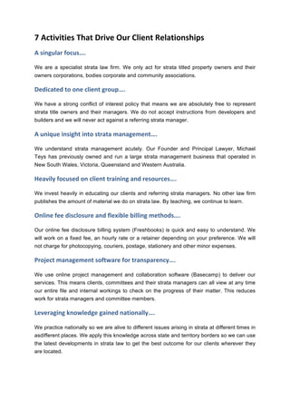 TEYS Lawyers Brochure Strata Law Resources & Services for Owners ...