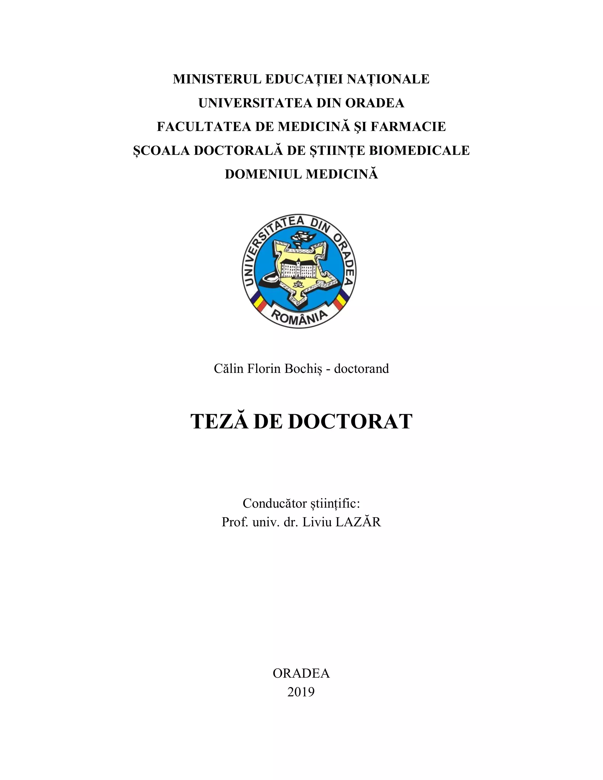 Teza de doctorat final bochis calin semnat | PDF