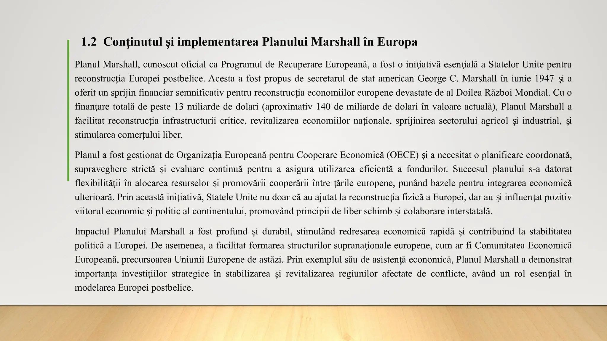 prezentare Referinte didactice planul Marshall | PPTX
