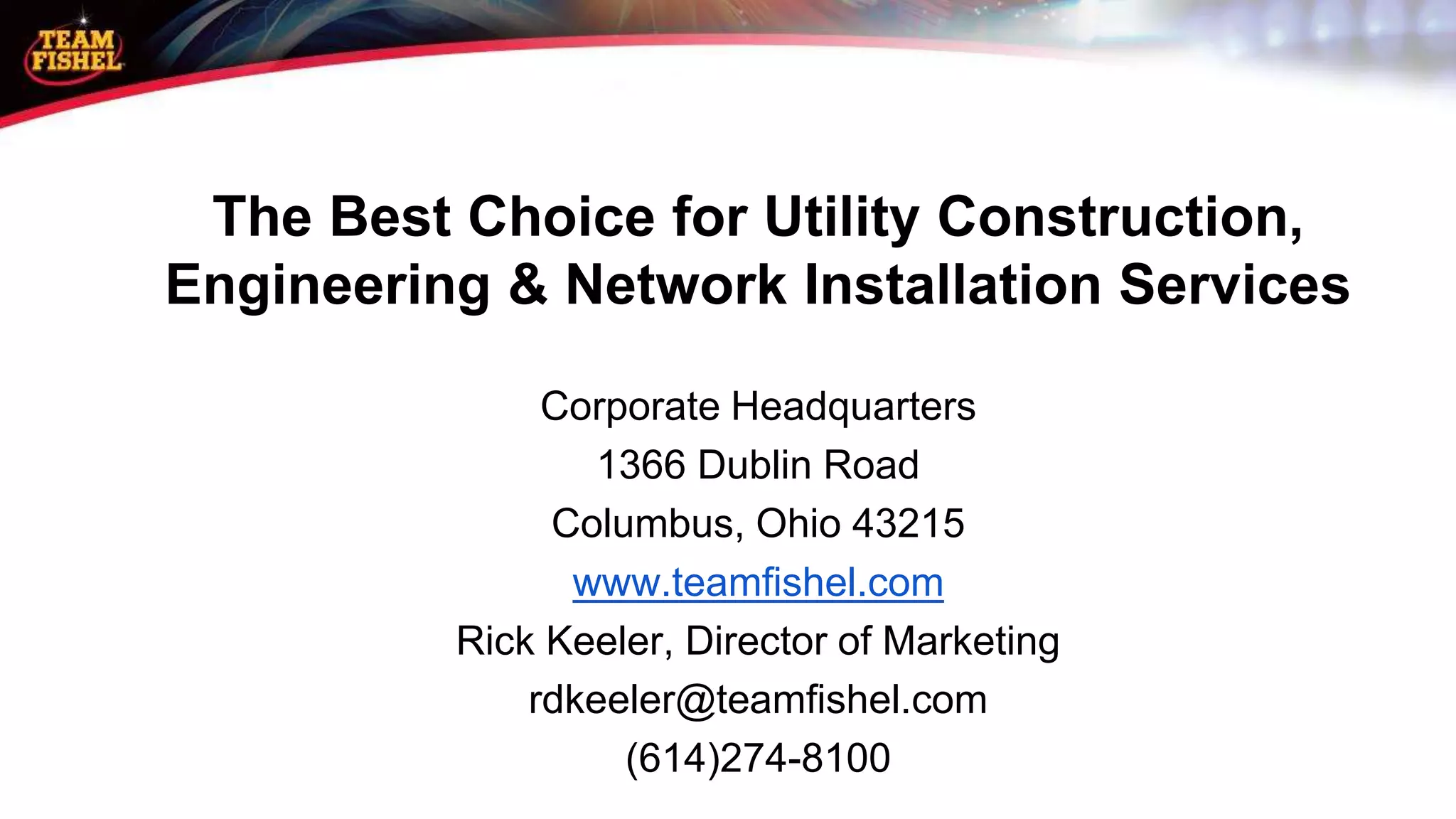 Team Fishel - The Best Choice Since 1936 | PPTX