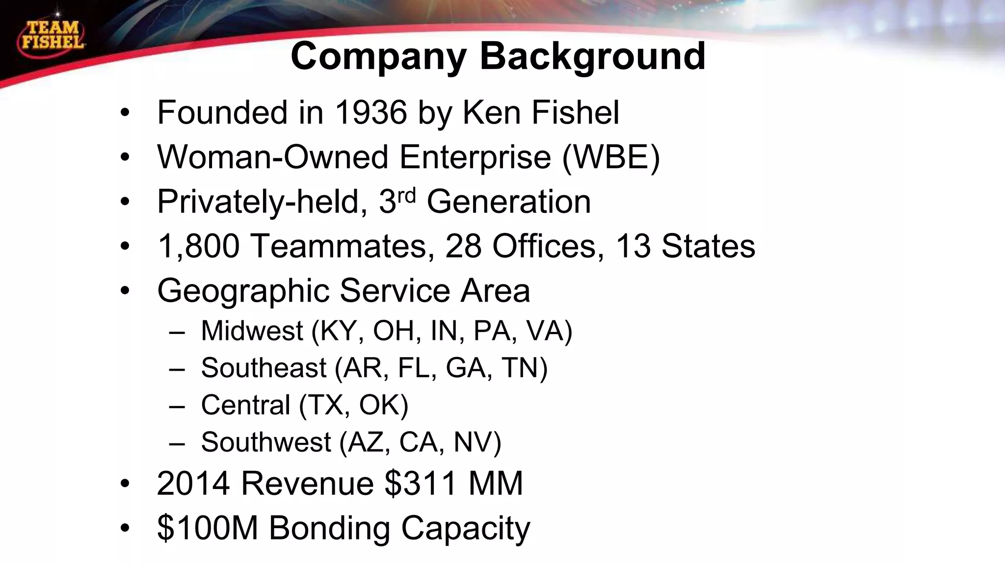 Team Fishel - The Best Choice Since 1936 | PPTX