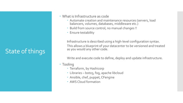 Infrastructure as code, using Terraform | PPTX