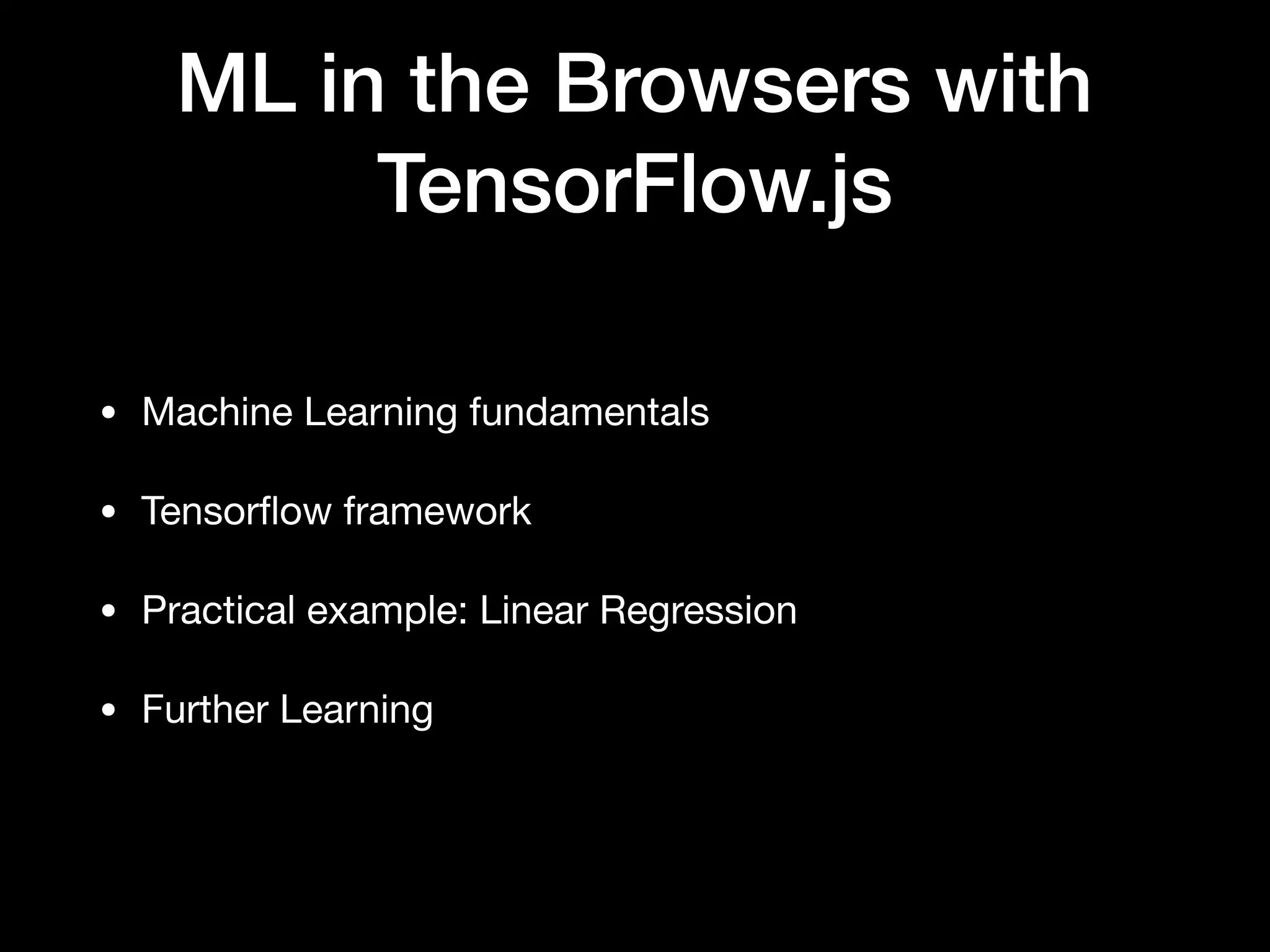 Machine Learning with TensorFlow.js